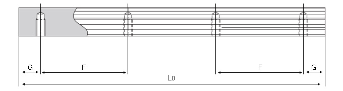Bottom Tapped Rail (SHS)