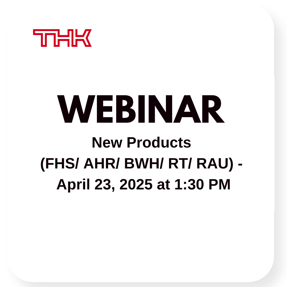 Webinars - THK Events